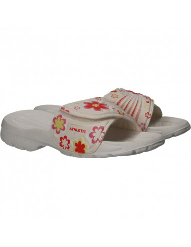 Slapi copii, din spuma, albi cu floricele