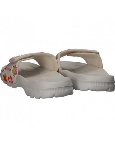 Slapi copii, din spuma, albi cu floricele